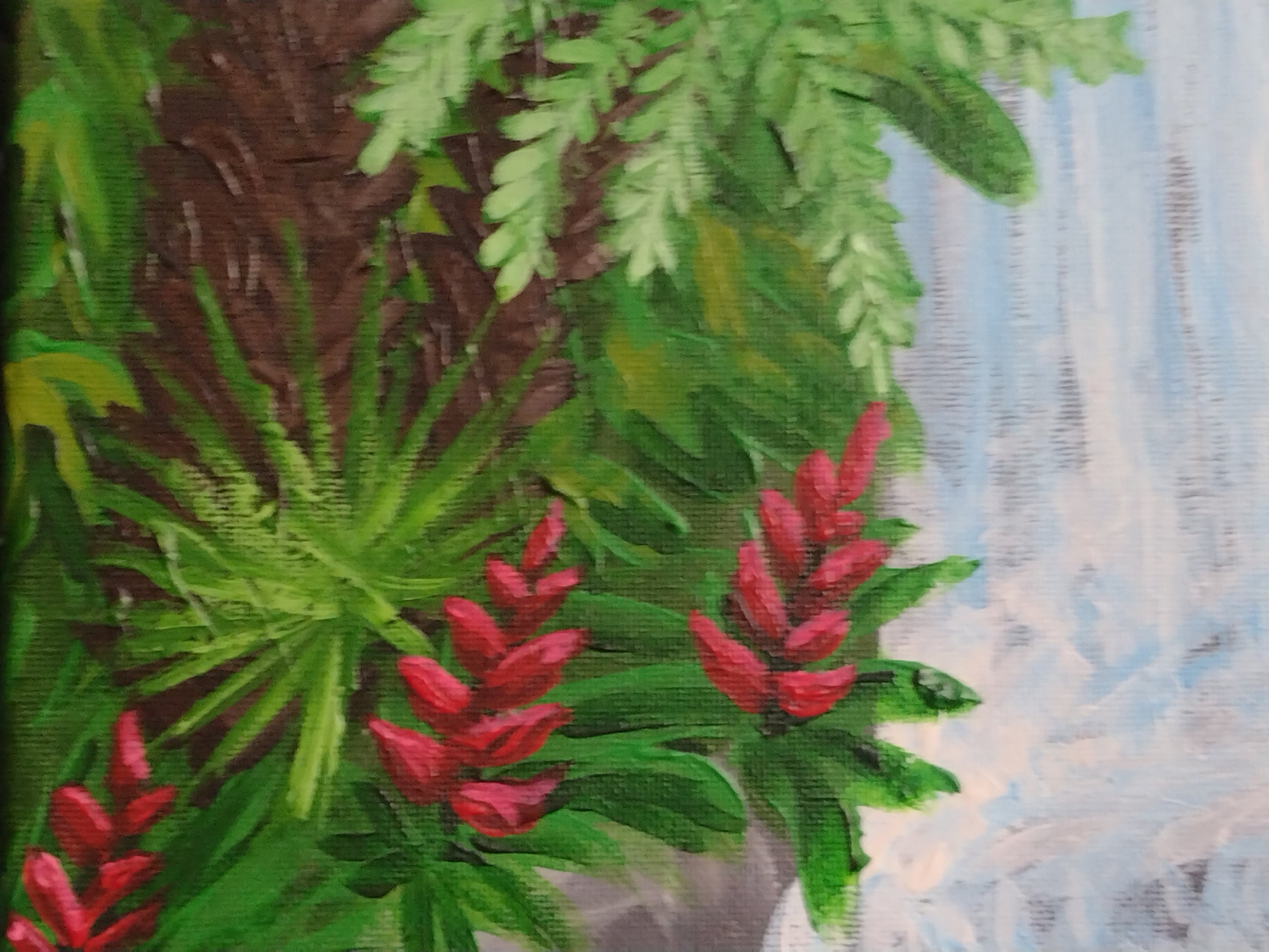 Tropical Water Fall Tropical Escape Jungle Painting Waterfall Serene ...