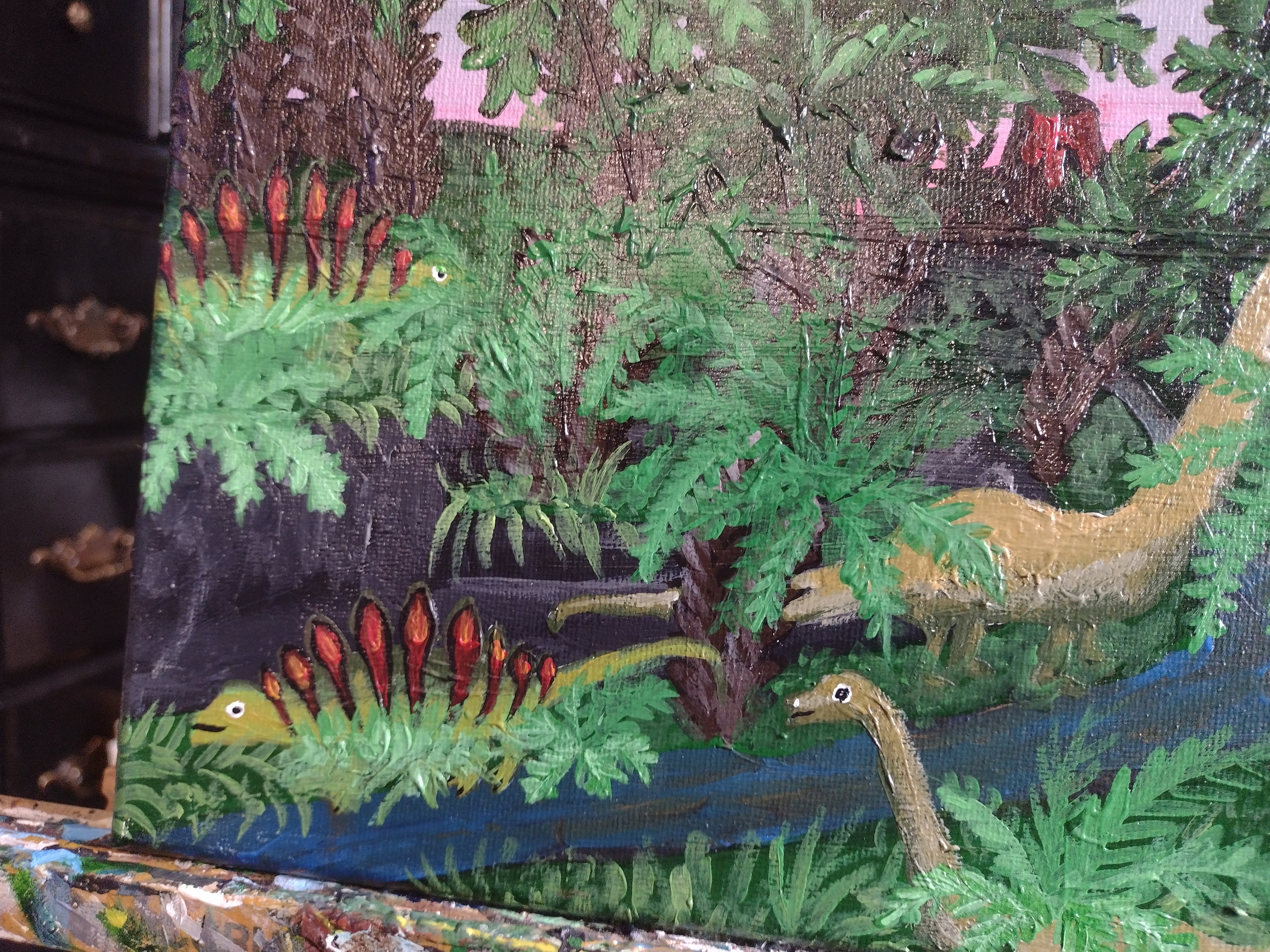Dinosaur Acrylic Painting, Jurassic World, Ancient Creatures, Paleo Art ...