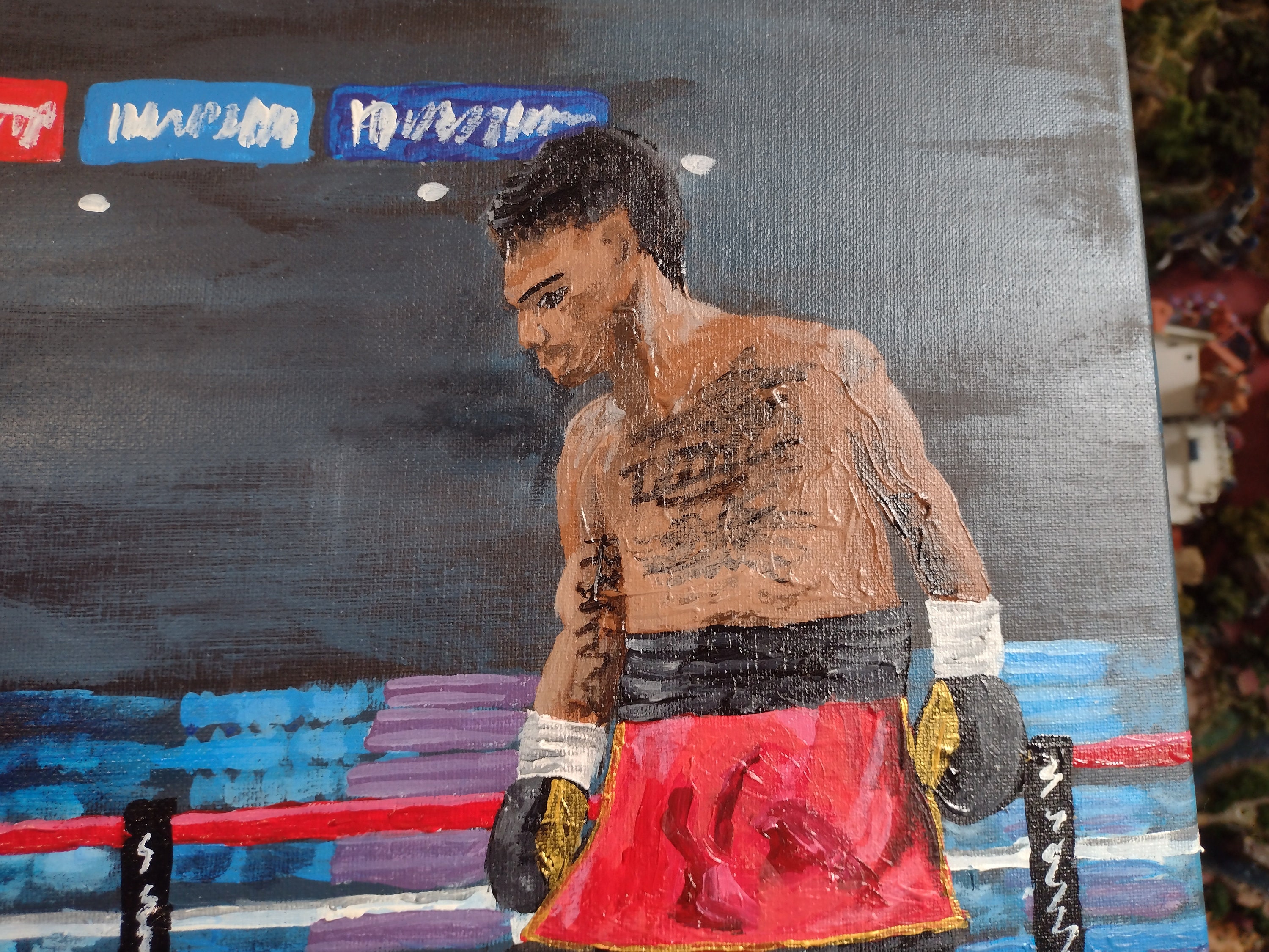 Boxing Fight, Sports Painting, Boxing Ko,boxer Art,boxing Championship ...