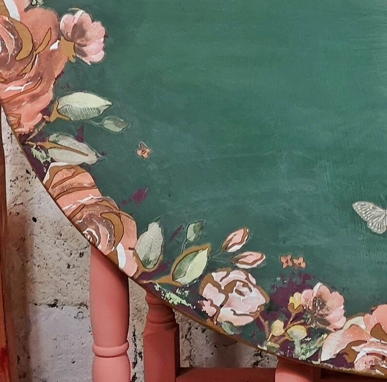 Hand Painted Drop Lead Table - Etsy UK