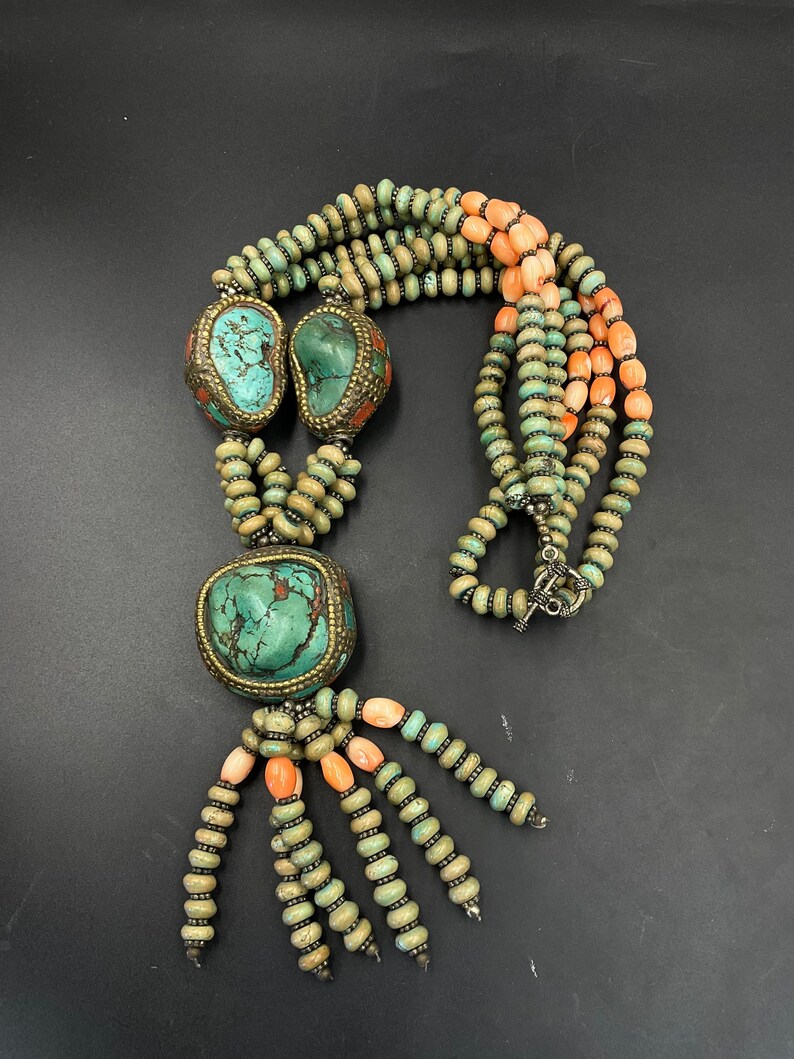 Beautiful Very Unique Old Vintage Tibetan Natural Turquoise - Etsy