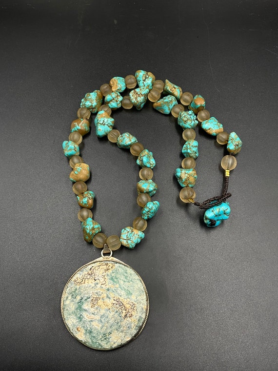 Rare!!!Authentic very old Ancient Roman glass silver … - Gem