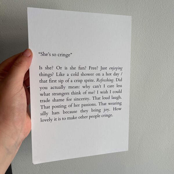 Poetry Print - Etsy UK