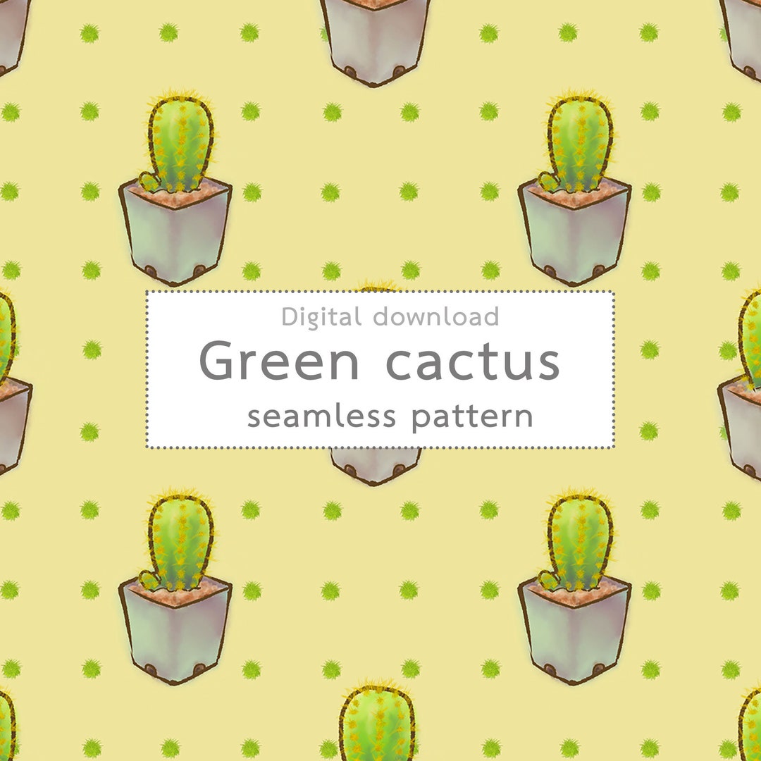 Cactus Plant, Digital Seamless Pattern Files - Etsy