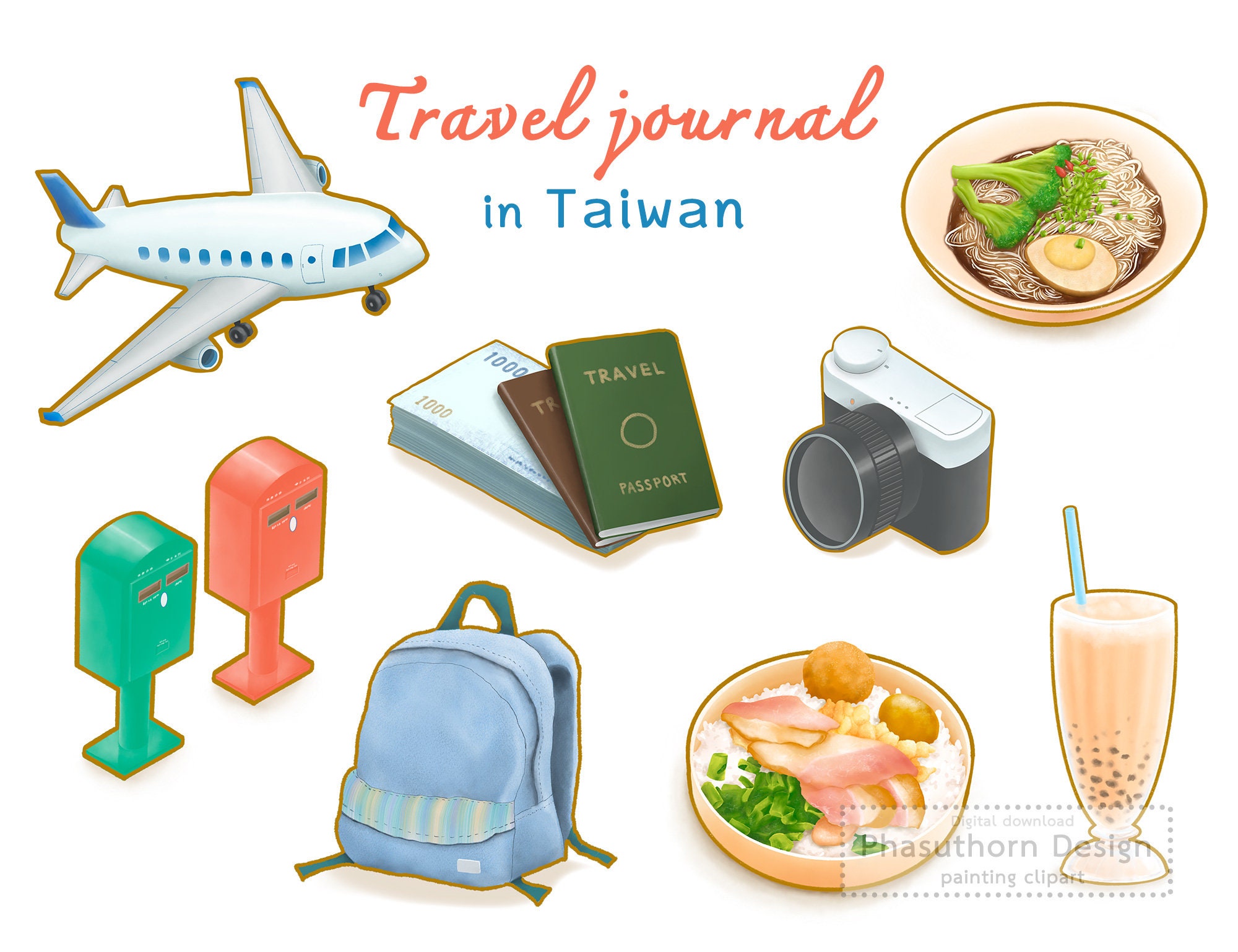 Travel Journal Clipart