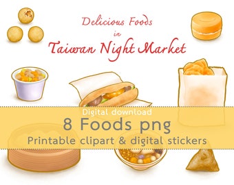 Taiwan Dessert Art Digital Printable Stickers - Etsy