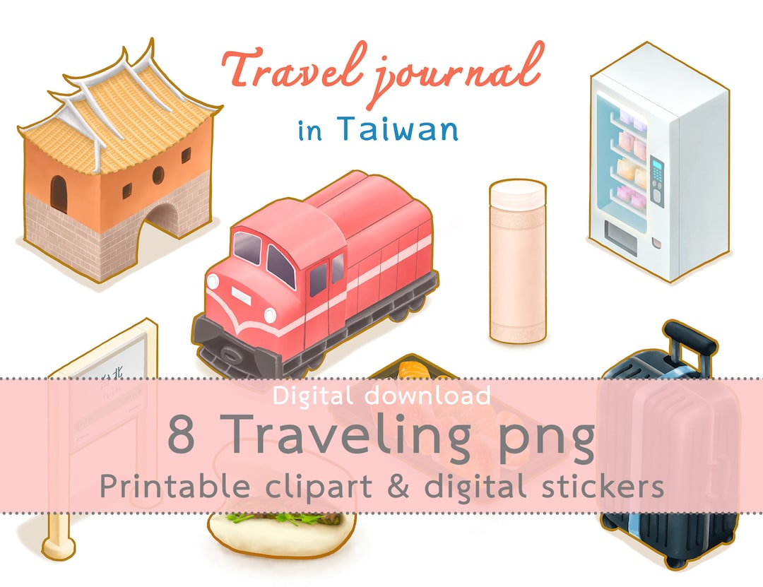 Taiwan Travel Journal II Printable Stickers - Etsy