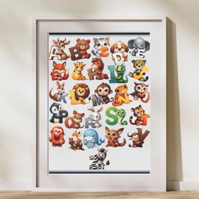 Animals Alphabet Chart - Etsy UK