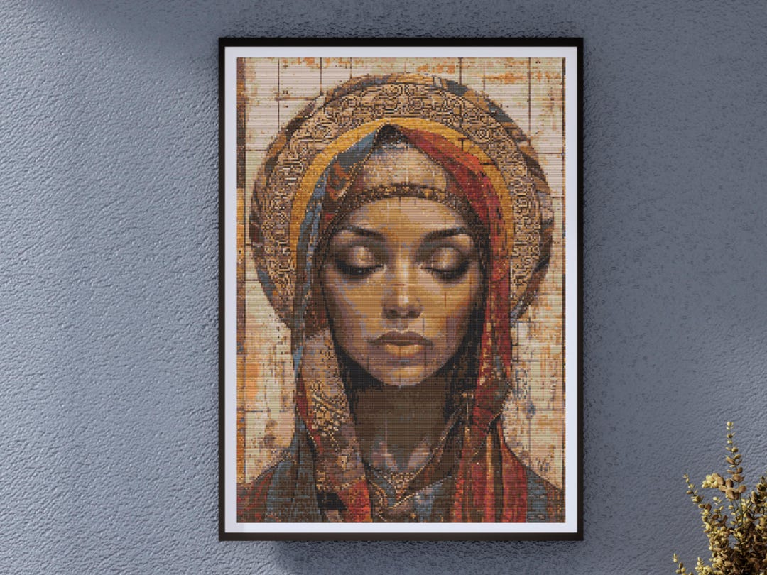 Sacred Serenity - Saint Anne Cross Stitch Pattern : Embroider a ...