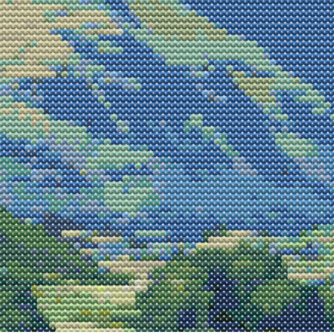 Scottish Highlands Cross Stitch Pattern Scenic Landscape Needlework ...