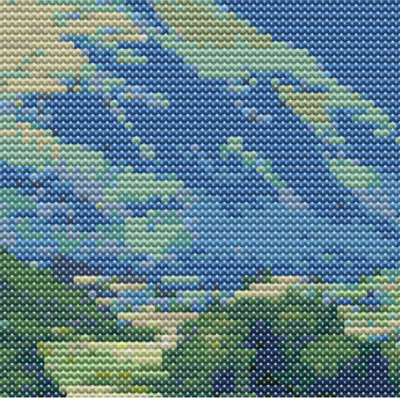 Scottish Highlands Cross Stitch Pattern - Scenic Landscape Needlework ...