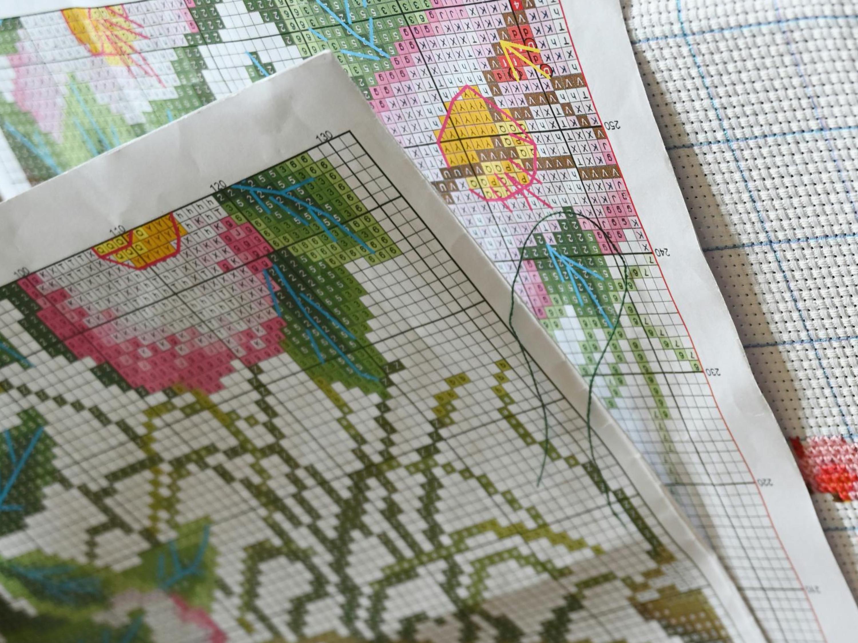 Printable Cross Stitch Graph Paper, Blank Grid Paper for Cross Stitch ...