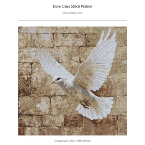 Dove Cross Stitch Pattern – Dove of Peace in Flight. Capture the ...