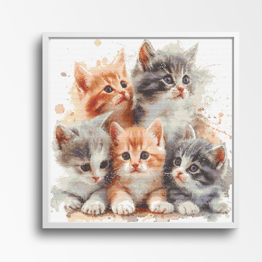 Adorable Kittens - Cuteness Overlaod Cross Stitch Pattern Needlework ...