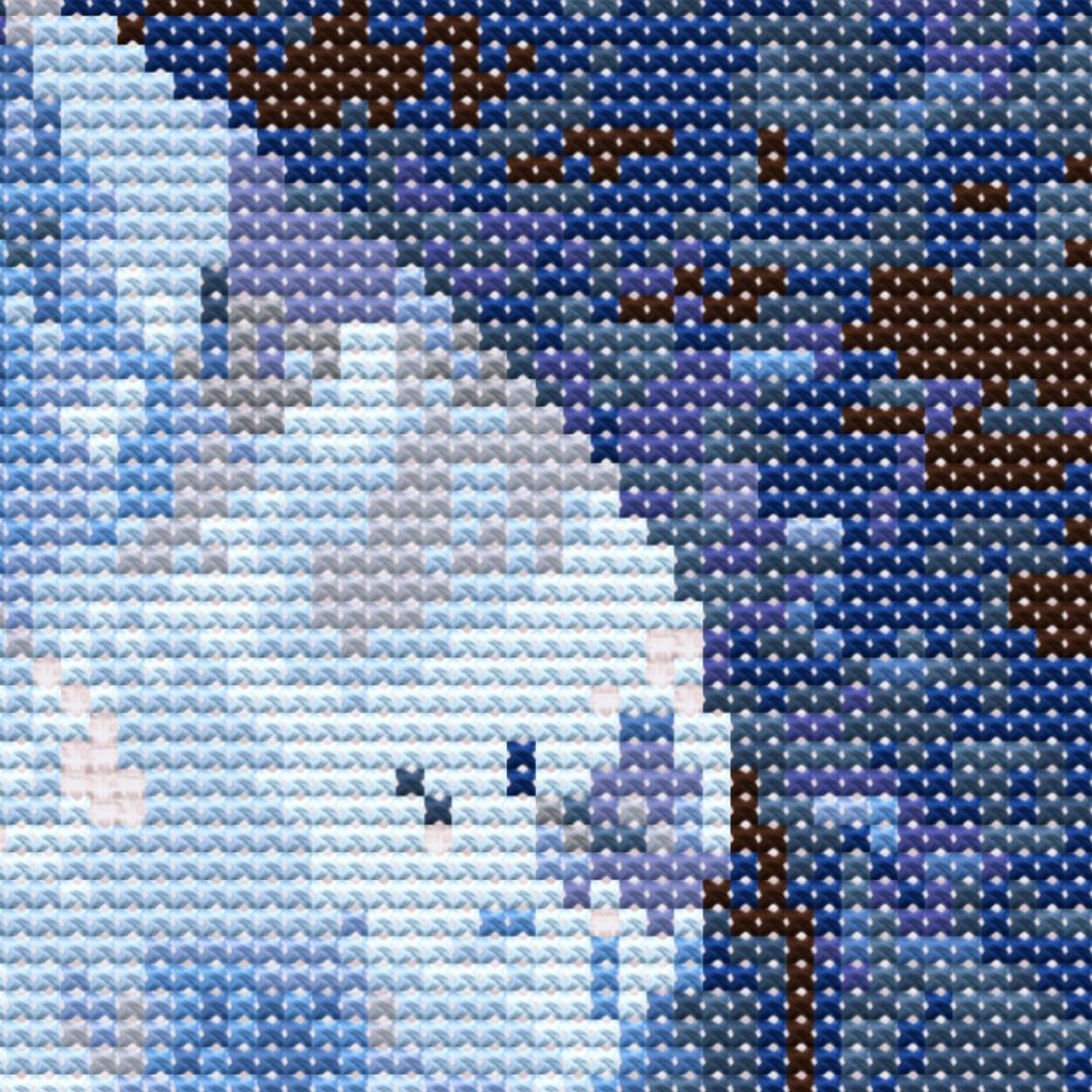 Yin-yang Koi Fish Cross Stitch Pattern - Watercolor Balance of Life ...