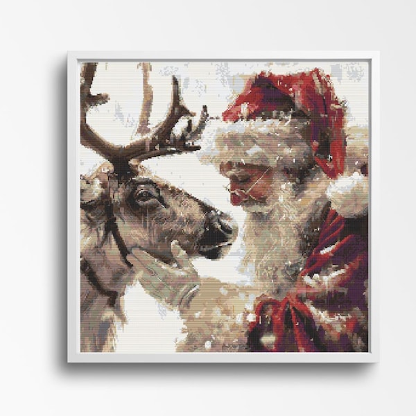 Santa Cross Stitch - Etsy