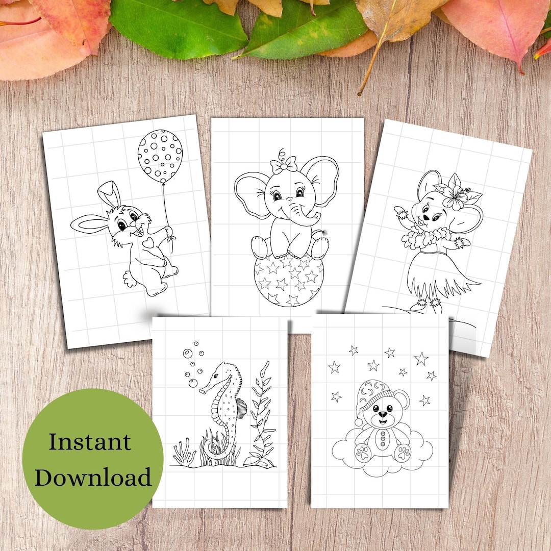 Coloring Pages, PDF Printable, Instant Digital Download - Etsy