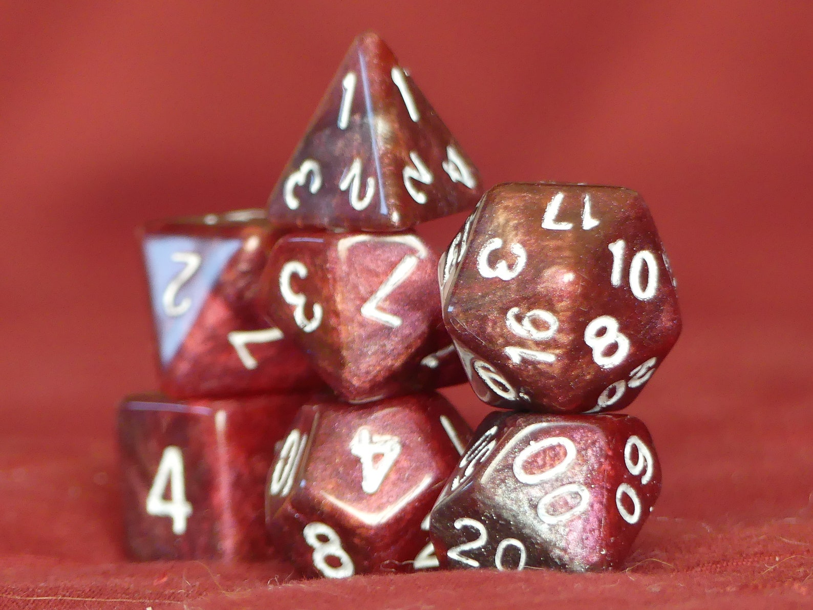 DEMON DICE Handmade Resin 7 Dice Set for Dnd Pathfinder - Etsy