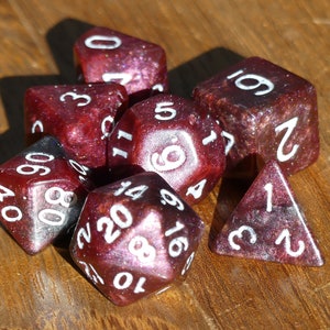 DEMON DICE Handmade Resin 7 Dice Set for Dnd Pathfinder - Etsy