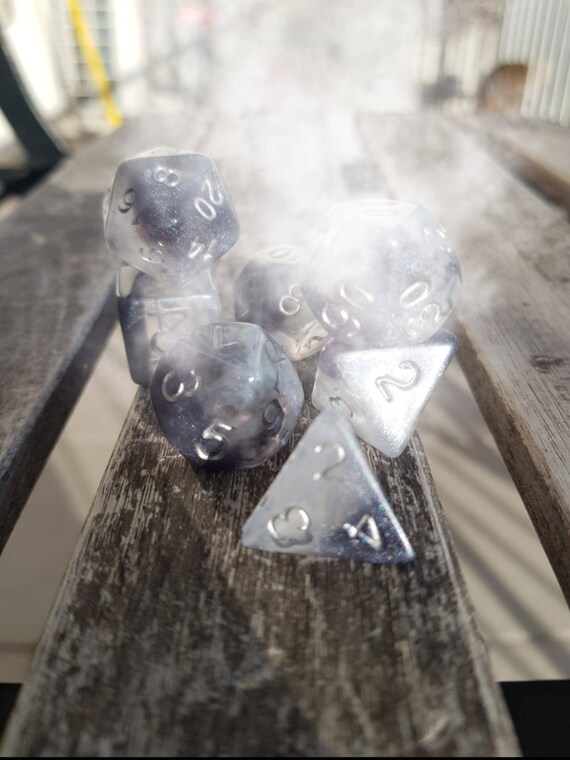 WARLOCK DICE Handmade Resin 7 Dice Set for DnD Pathfinder | Etsy