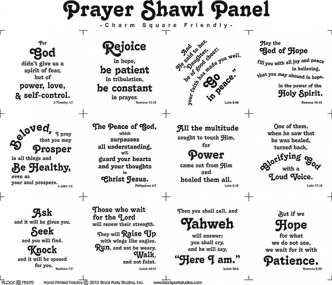 Prayer Shawl Panel White 18" X 20” Panel - Etsy