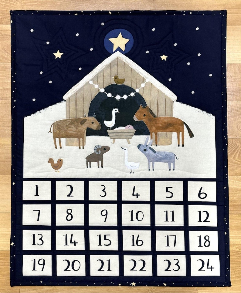 Nativity Advent Calendar Complete Kit With Backing and Batting - Etsy