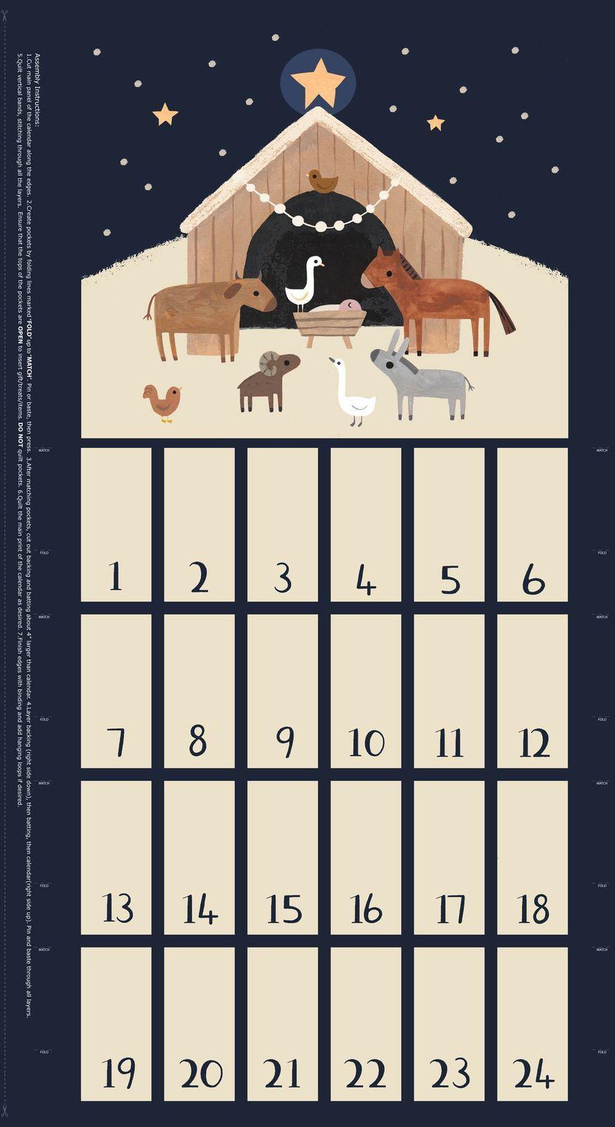Nativity Advent Calendar Complete Kit With Backing and Batting - Etsy