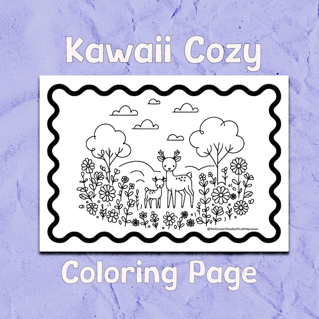 Cute Coloring Page Cozy Coloring Pages Kawaii Coloring Sheets Easy and ...