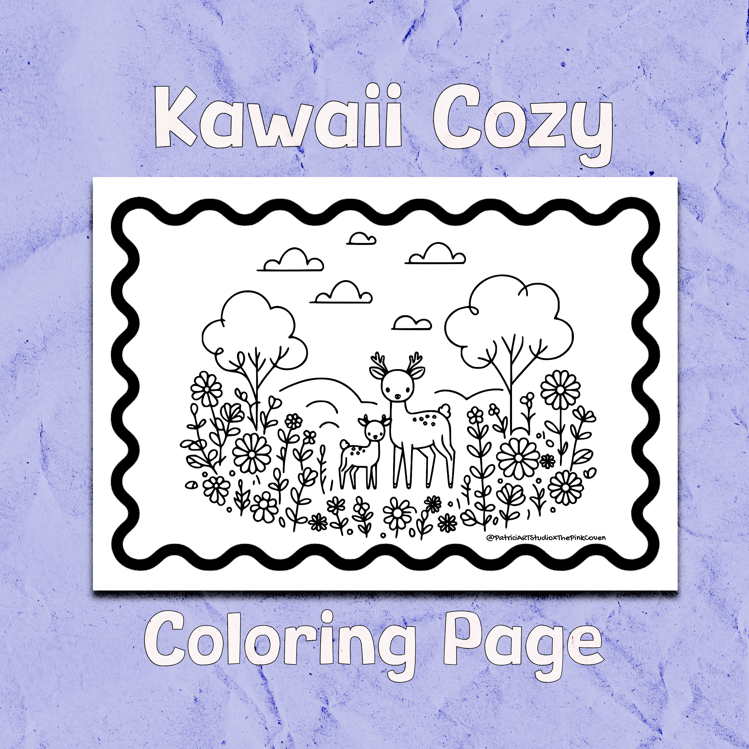 Cute Coloring Page Cozy Coloring Pages Kawaii Coloring Sheets Easy and ...