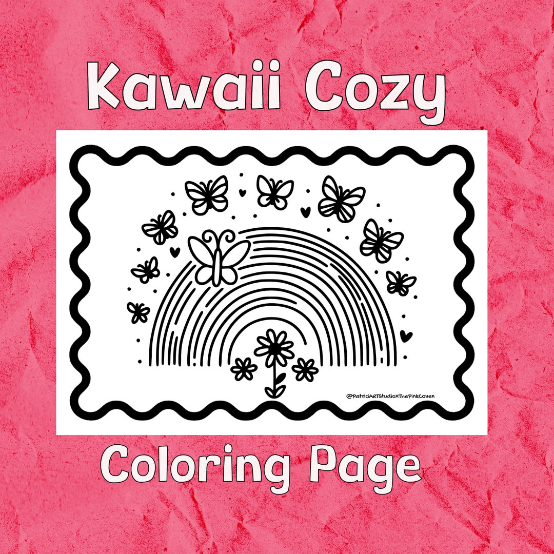 Cute Coloring Page Cozy Coloring Pages Kawaii Coloring Sheets Easy and ...