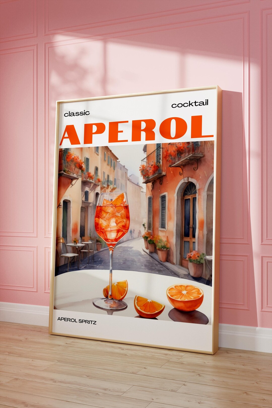 Aperol Spritz Print, Aperol Spritz Decor, Aperol Spritz Poster, Retro ...
