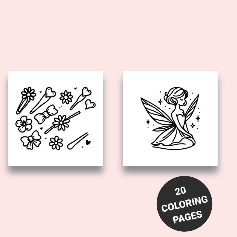 Cute Coquette Bold and Easy Coloring Pages for Adults and Teens 20 ...