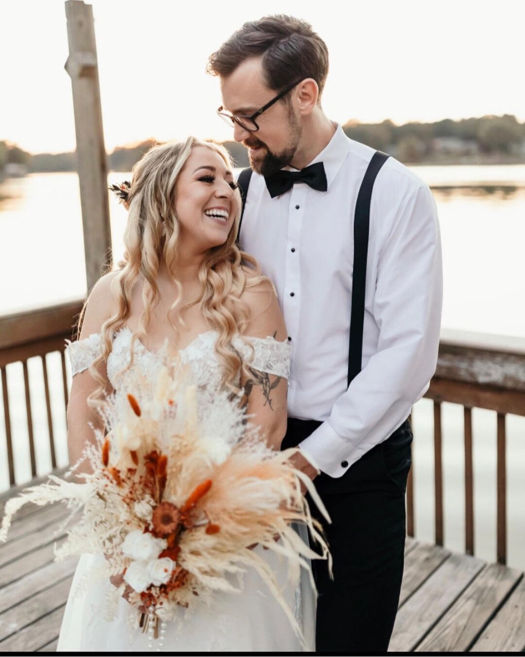 Rust Bridal Bouquet Orange Wedding Bouquet- Boho Bridal Bouquet- Burn ...