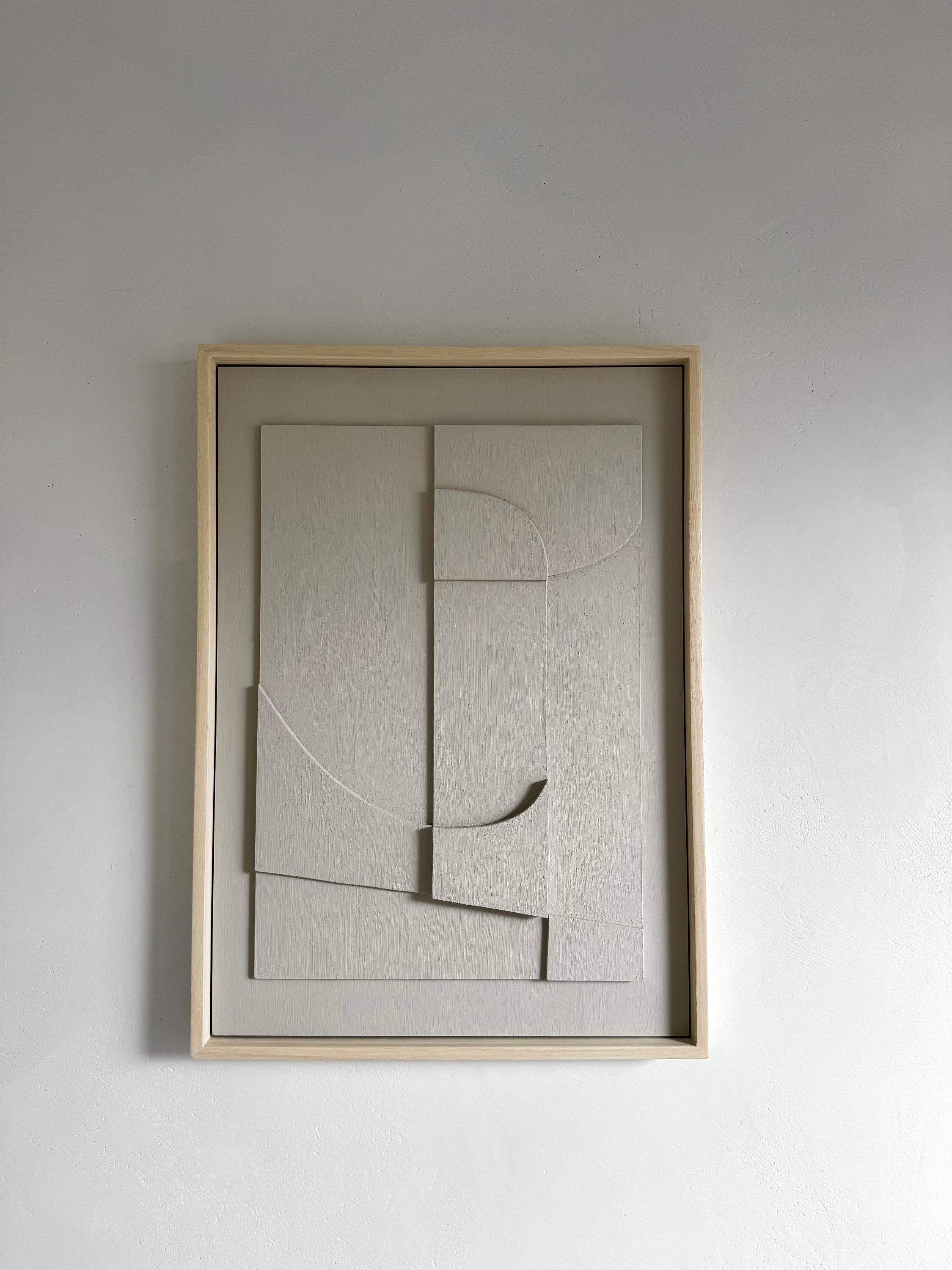 DUO 3D schilderij reliëf kunst voor aan de muur minimalistische kunst ...