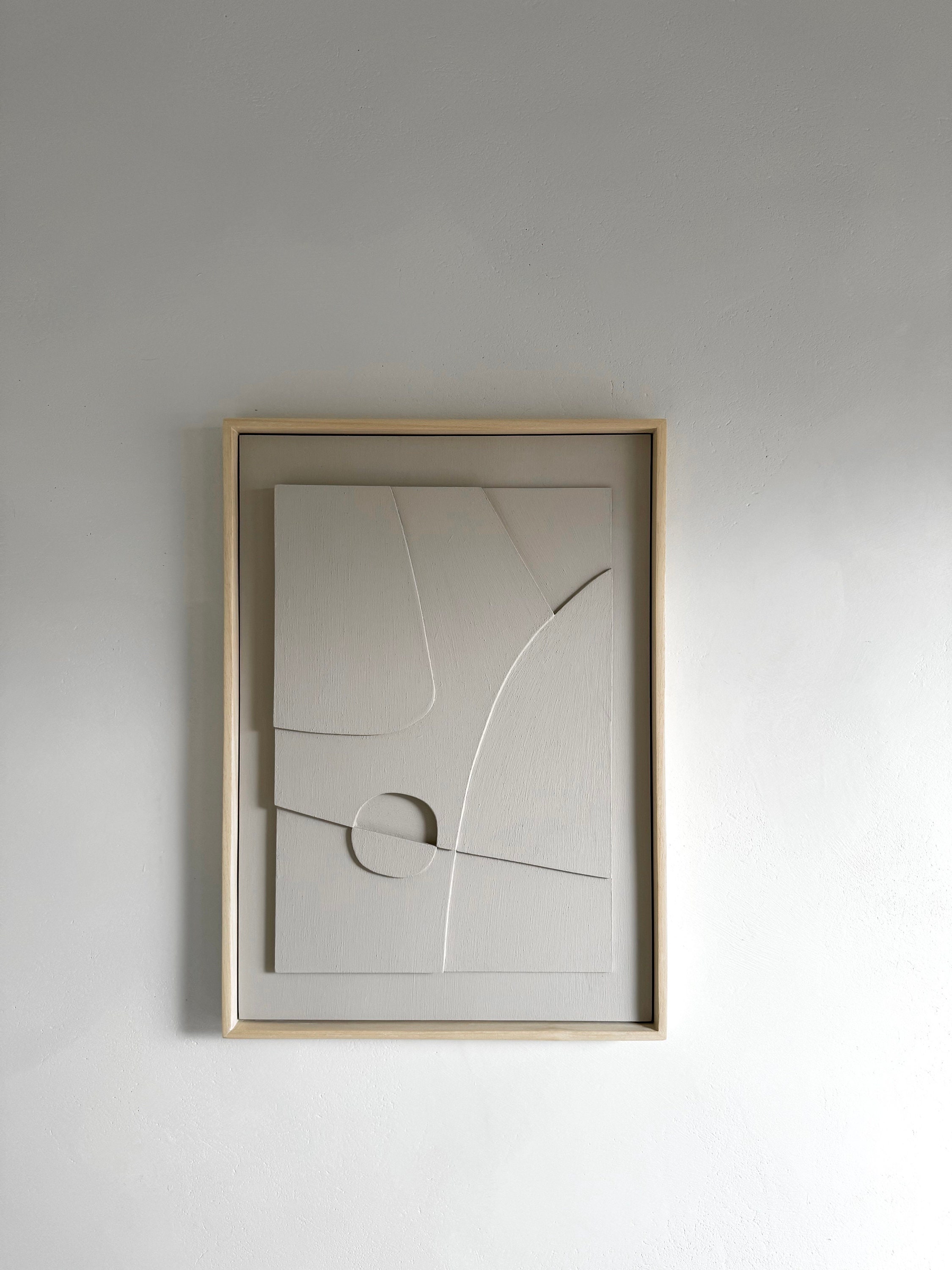 DUO 3D schilderij reliëf kunst voor aan de muur minimalistische kunst ...