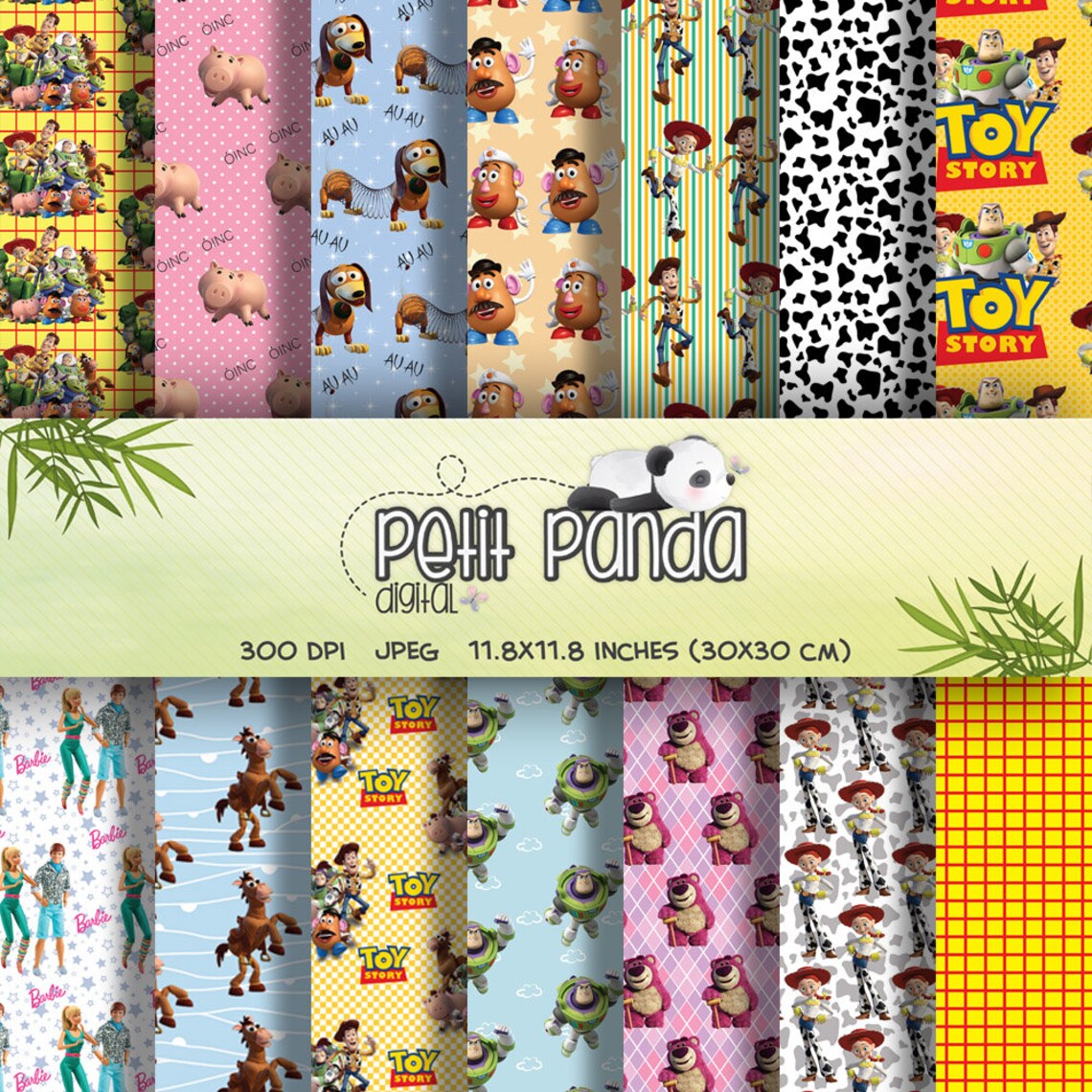 Toy Story Digital Paper Printable Scrapbooking Decor - Etsy