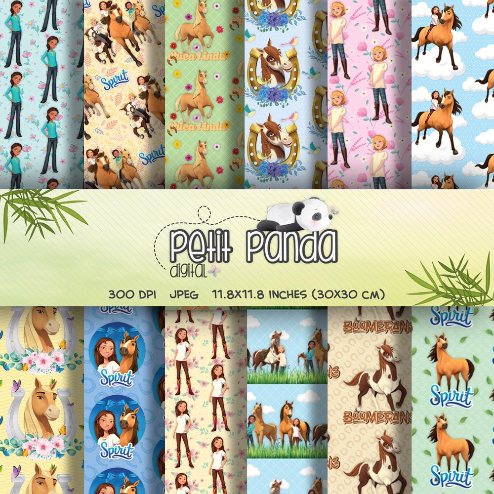 Horse Spirit Papel digital imprimible álbum de recortes - Etsy España