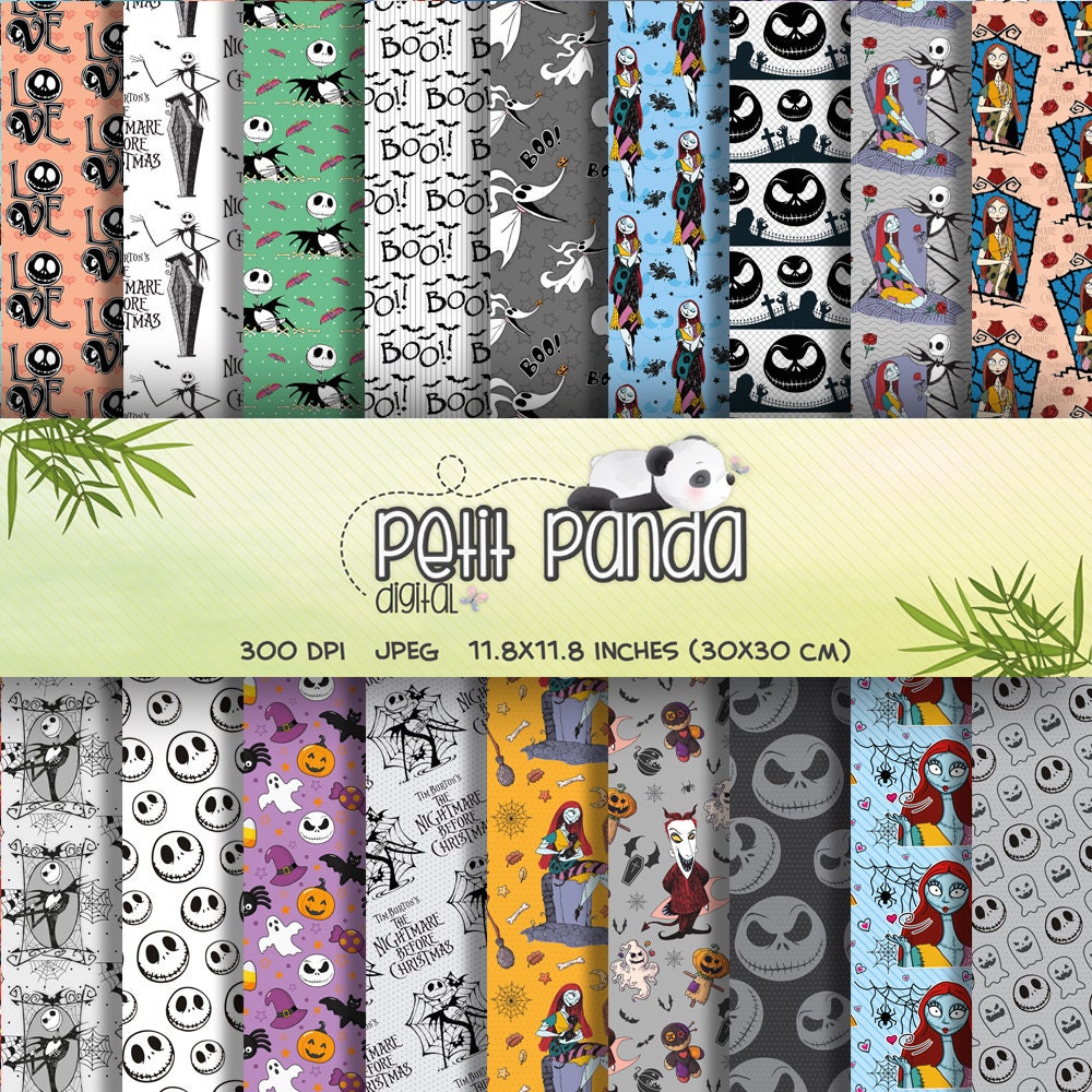 Nightmare Before Christmas Digital Paper Printable - Etsy