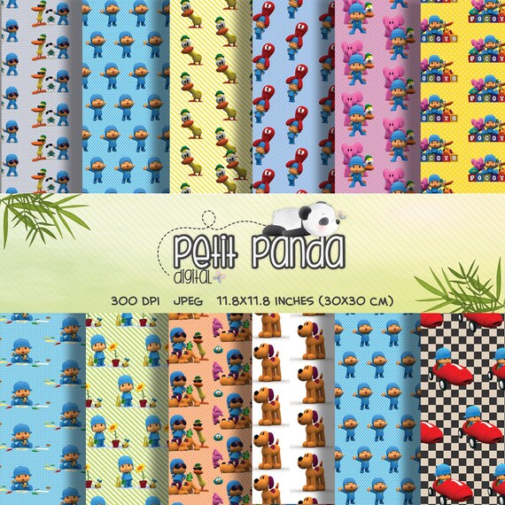 Pocoyo Digital Paper Printable Scrapbooking Decor - Etsy