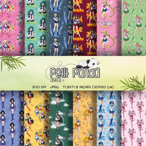 Anime Digital Paper Printable Scrapbooking Decor - Etsy