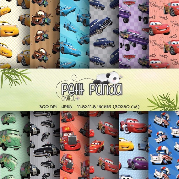 Cars Mcqueen Digital Paper Scrapbooking Printable - Etsy