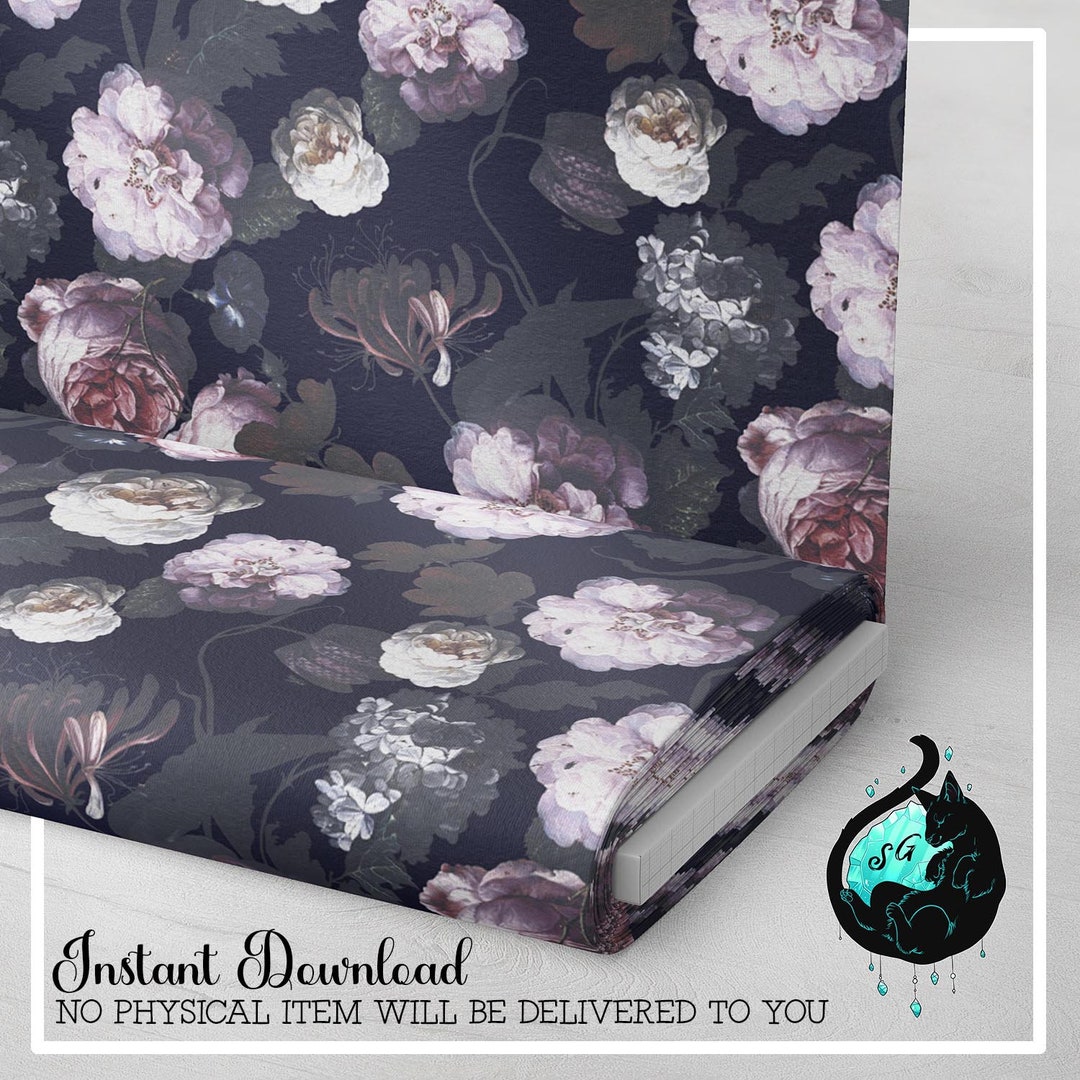 Seamless Digital Pattern Design / Flower Canvas - Etsy