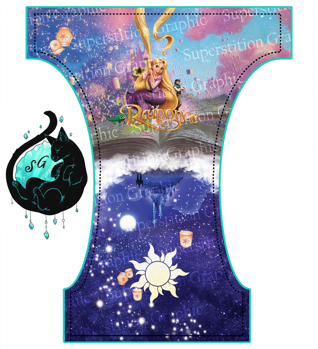 Cloth Diaper Panels Princess With Long Hair - Etsy UK