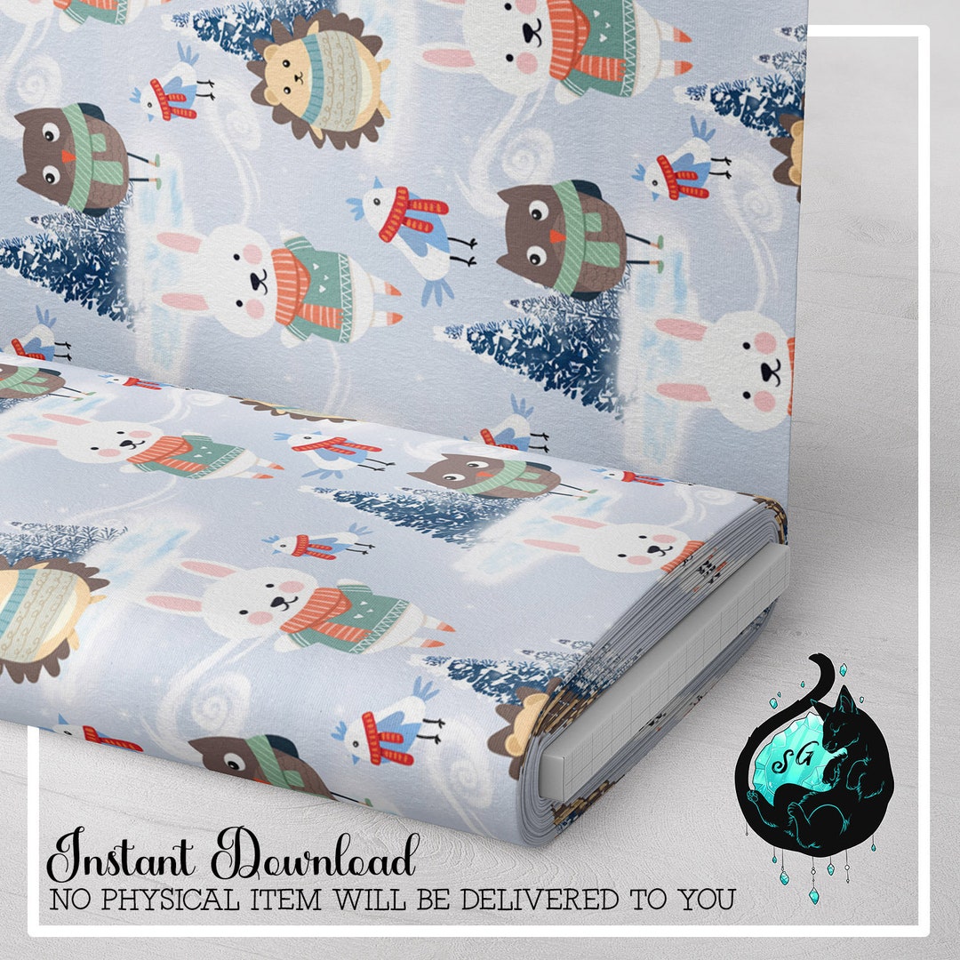 Seamless Patterns Design Winter Animals - Etsy