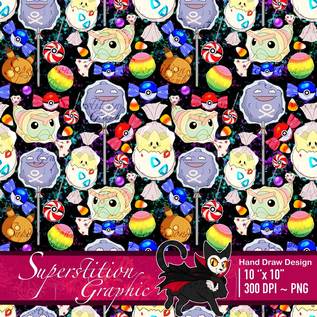 LIMITED 2/10 Pokecandy Version2 Seamless Digital Pattern Design - Etsy
