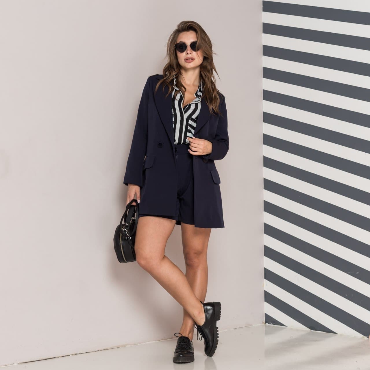 Black Womens Shorts and Blazer Suit Set Black Shorts Suit - Etsy