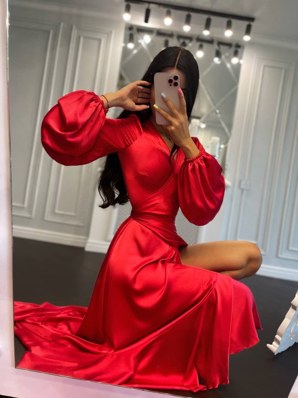 Red Silk Wrap Dress Silk Wrap Midi Dress Elegant Silk Dress - Etsy