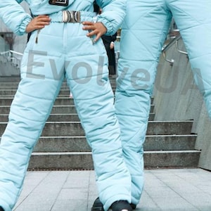 Mint Blue Winter Snow Suit for Women, Snowboarding and Ski Outfit - Etsy