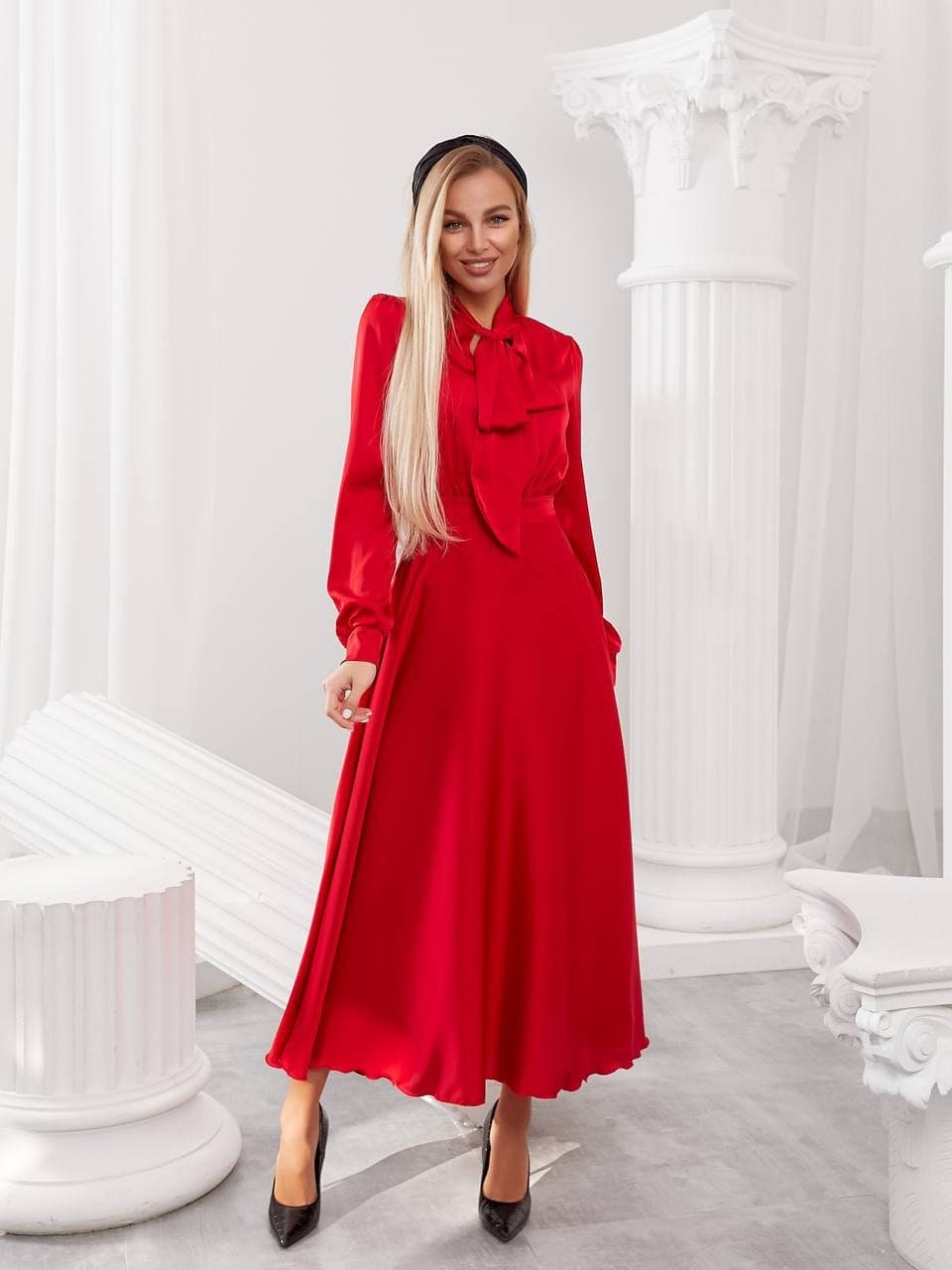 Red Silk Midi Dress Silk Modest Dress for Women Red Silk - Etsy