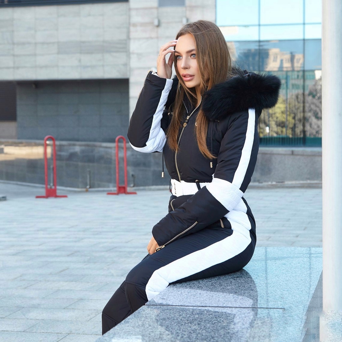 Women Ski Jumpsuit White Winter Jumpsuit for Women Warm | Etsy